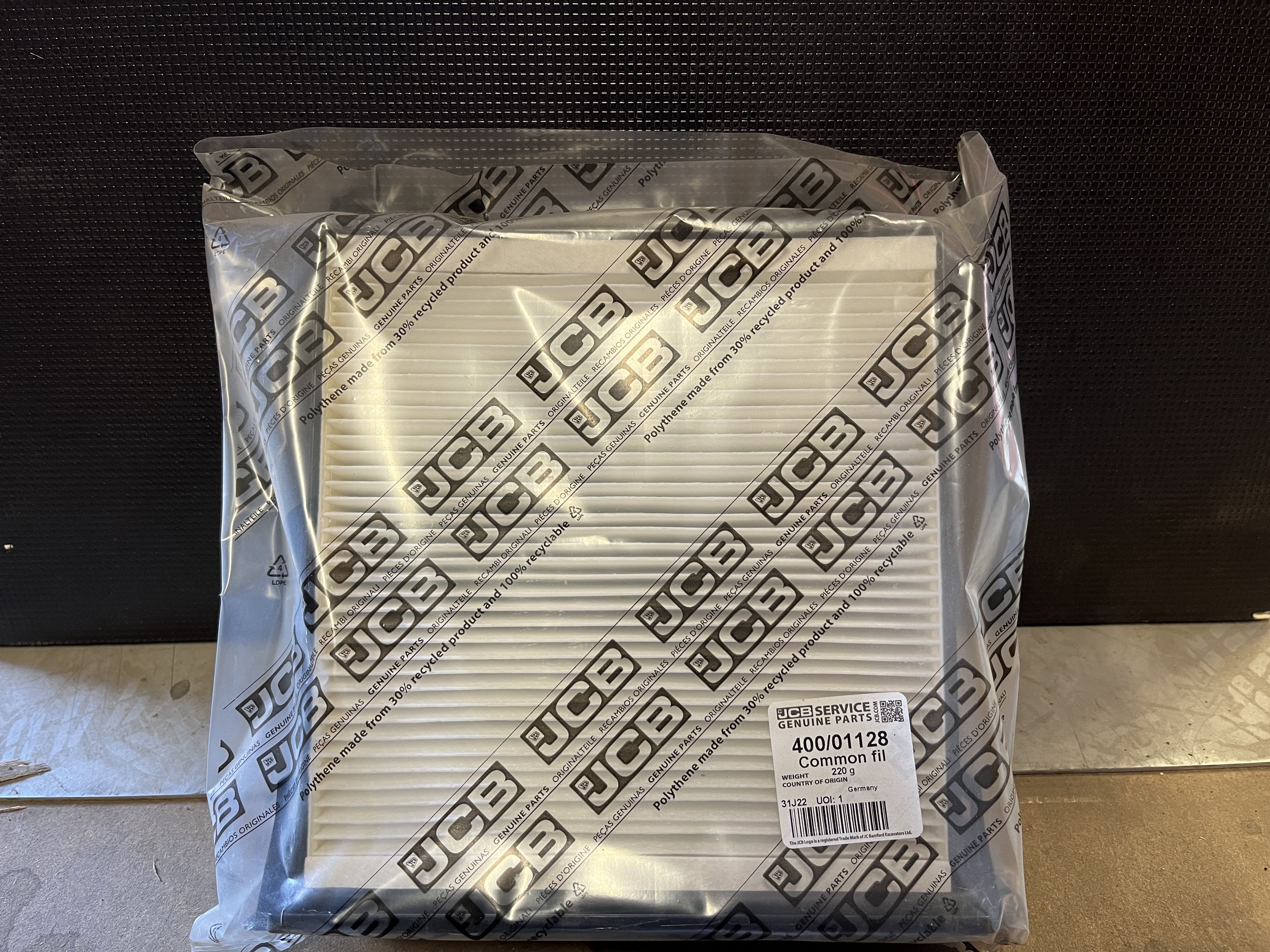 Cabine filter series 3 JCB 400/01128 | Agramex
